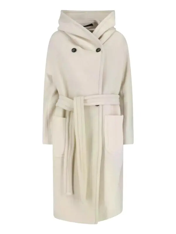 Tagliatore Daisy Hooded Double-breasted Coat - Neutrals