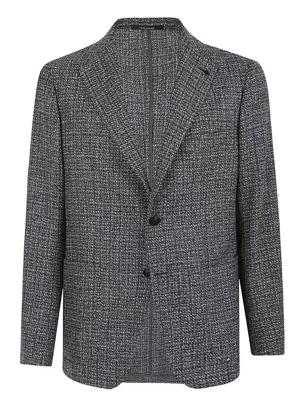 Tagliatore Buttoned Woven Jacket - Grey