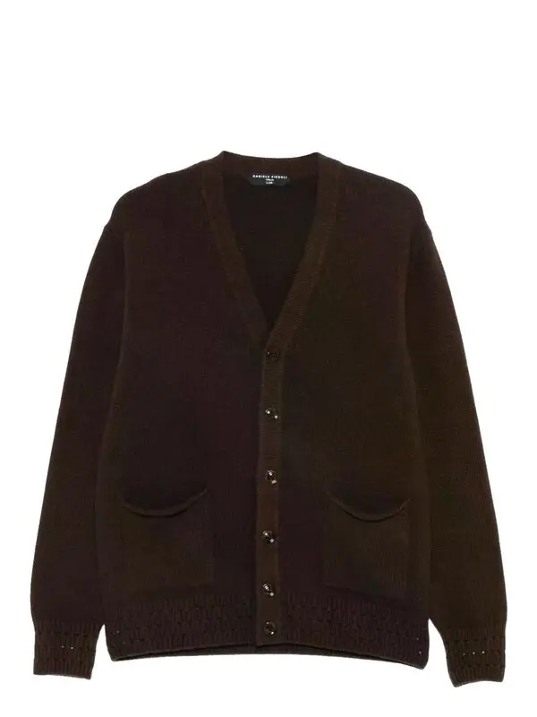 DANIELE FIESOLI V-neck Cardigan - Brown