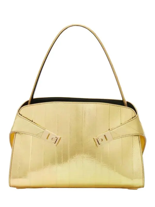 FERRAGAMO Medium Hug Soft Shoulder Bag - Gold