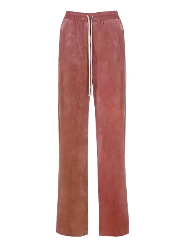 Rick Owens Drawstring Velvet Trousers - Pink
