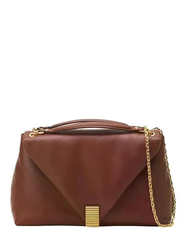 LANVIN Lambskin Shoulder Bag - Brown