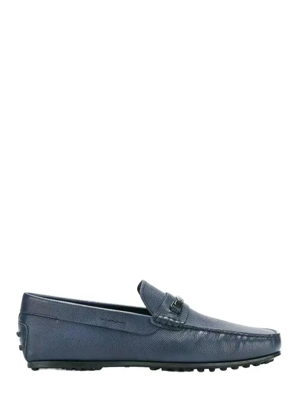 TOD'S Logo Buckle Loafers - Blue
