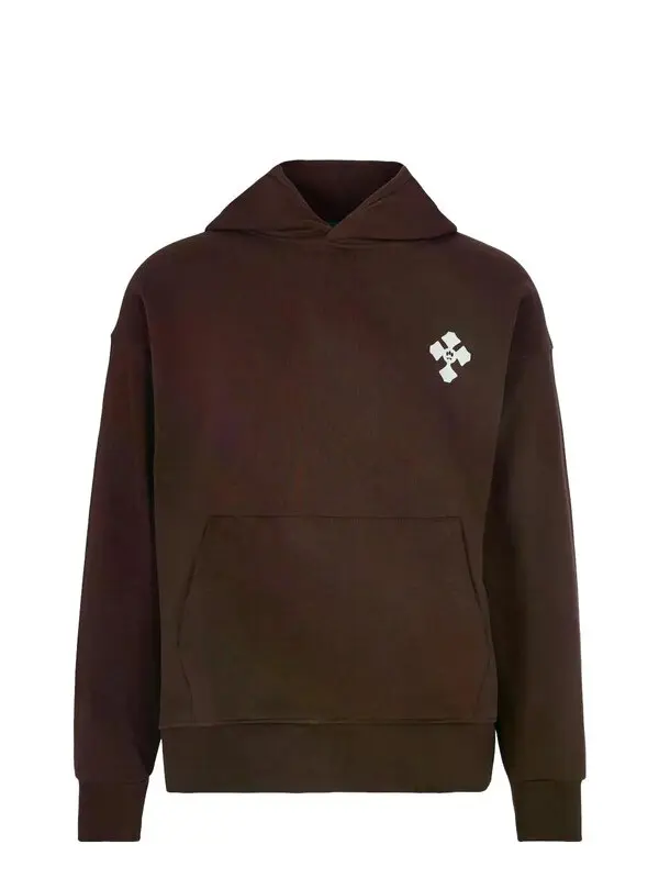 BARROW Logo-print Hoodie - Brown