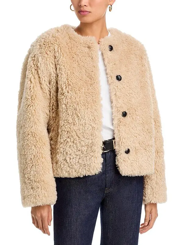 Rag & Bone Sabrina Faux Fur Coat - Ivory