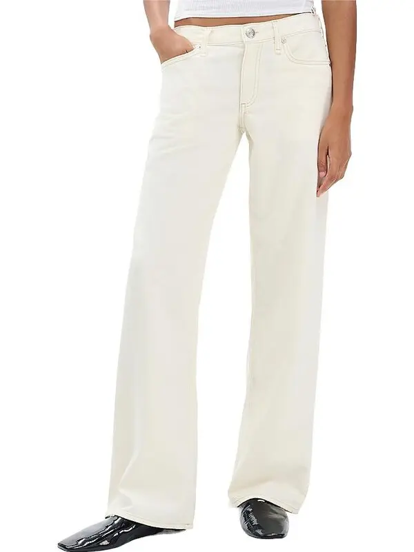 Rag & Bone The Saige High-rise Straight Jeans - Ecru