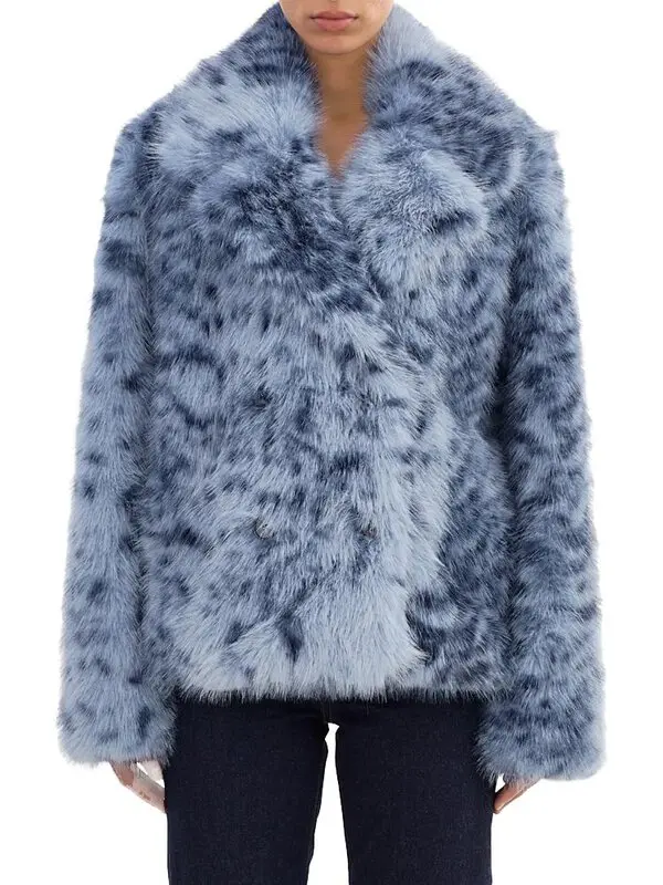 LAMARQUE Faux Fur Jacket - Blue Leo