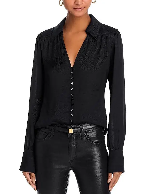 Paige Camu Shirt - Black