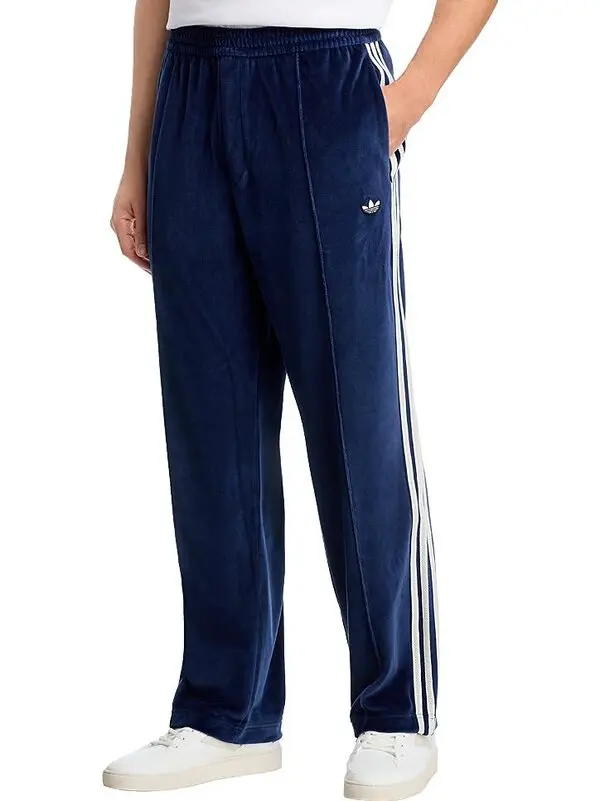 WALES BONNER X ADIDAS Three Stripe Velour Pants - Collegiate Navy