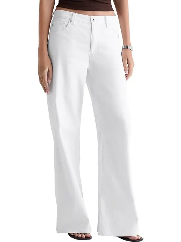 Ag Saige High-rise Wide-leg Jeans - Gallery White