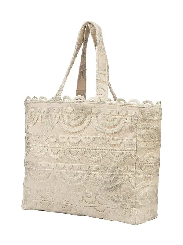 PQ Noah Lace Tote Bag - Vanilla
