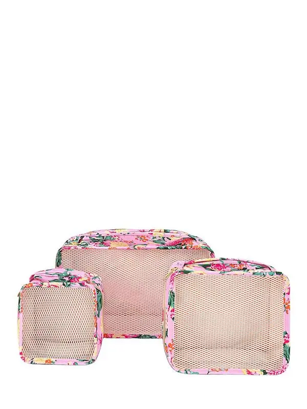 PQ SWIM Petal Packing Cube Bundle, Set Of Three - Dahlia