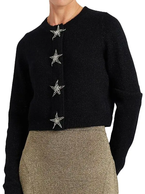 Chinti & Parker Laura Whitmore Shooting Star Cardigan - Black