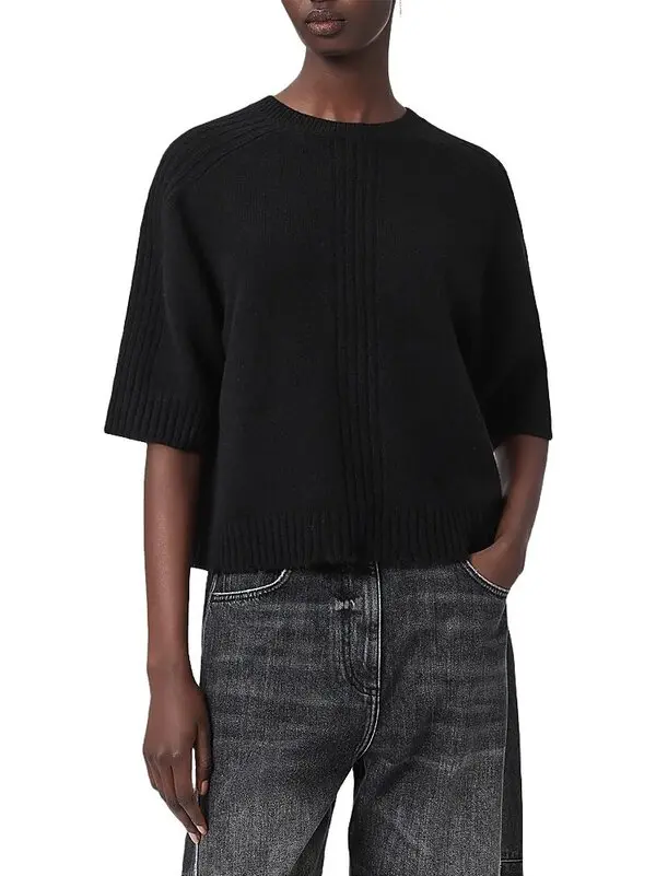 ALLSAINTS Nix Cashmere & Wool T-shirt - Black