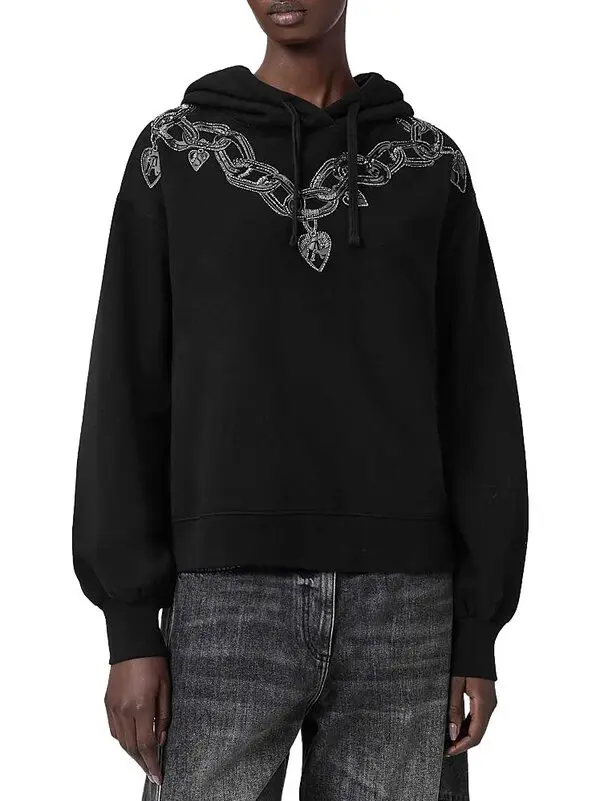 ALLSAINTS Drip Talon Hooded Sweatshirt - Black