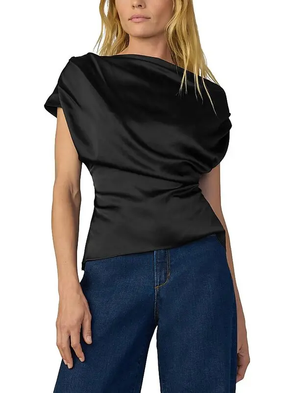 Joe's Jeans The Isla Draped Blouse - Black