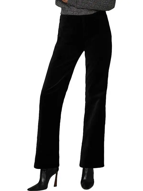 Joe's Jeans The Margot High Rise Straight Velveteen Jeans - Black