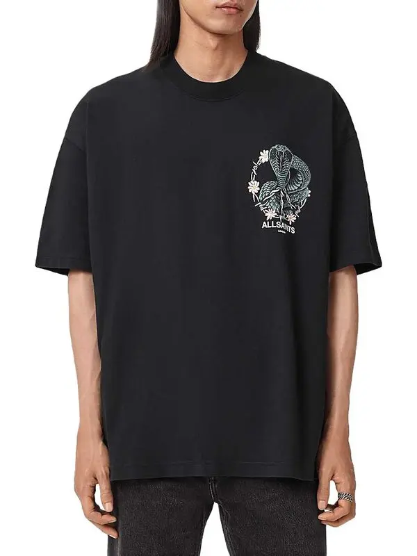 ALLSAINTS Snakebite Tee - Washed Black