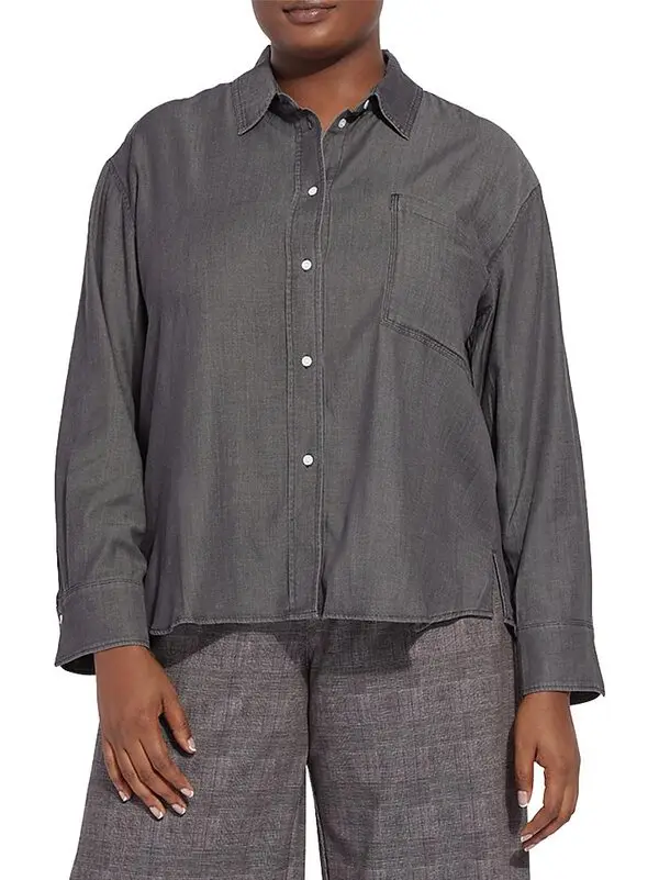 Lyssé Lunette St Chambray Shirt - Washed Black