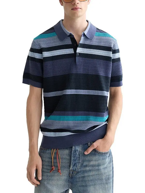 Scotch & Soda Textured Polo Shirt - Oceana