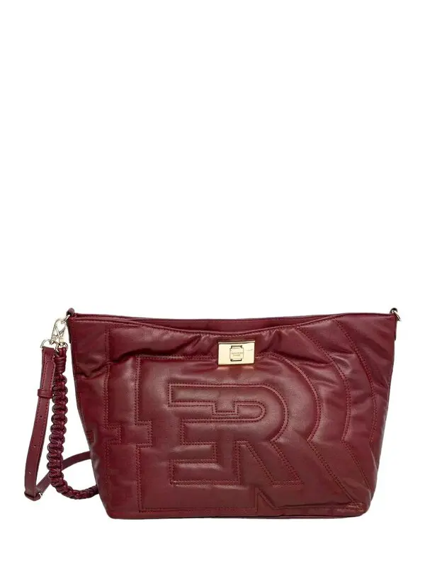 ERMANNO FIRENZE Embossed Logo Top-handle Tote Bag - Red