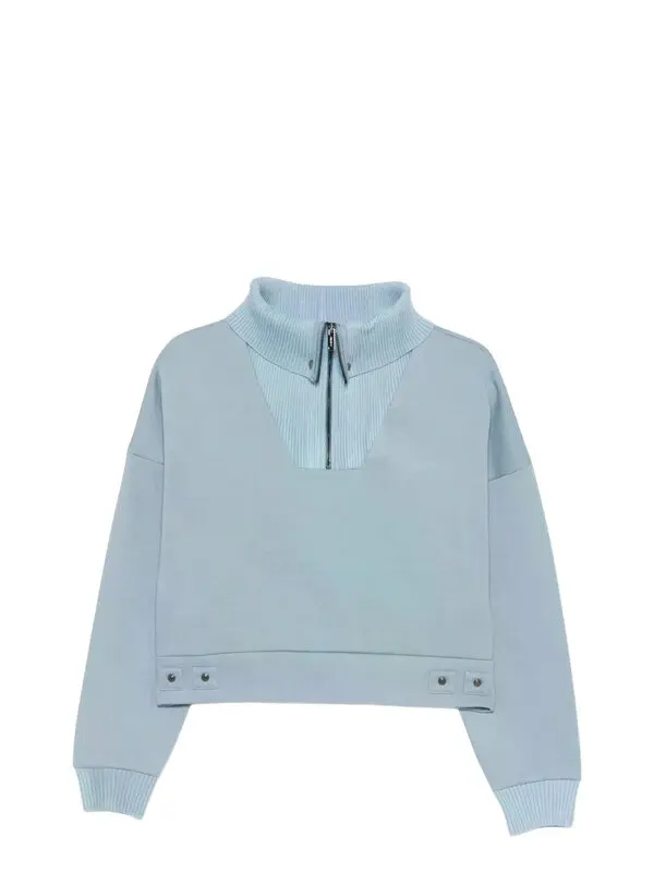 Iceberg Zip Funnel-neck Sweatshirt - Blue