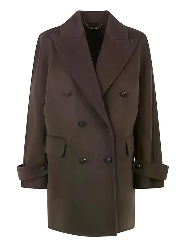 Ermanno Scervino Double-breasted Coat - Brown