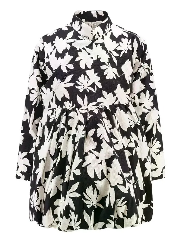 Play Comme Des Garcon Leaf-print Jacket - Black