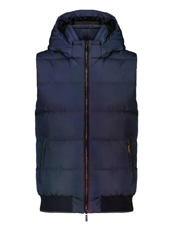 MOORER Atan-amc Hooded Padded Gilet - Blue