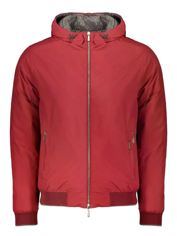 MOORER Hooded Padded Jacket - Red