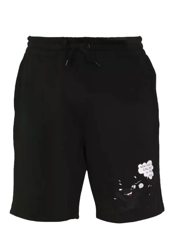 Moschino Graphic-print Track Shorts - Black