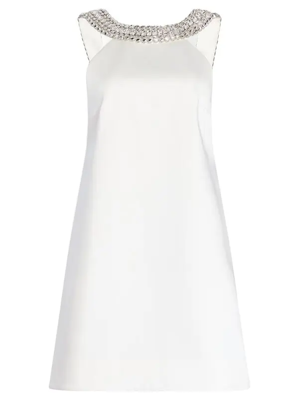 Retrofete Kenai Crystal Embellished Mini Dress - White