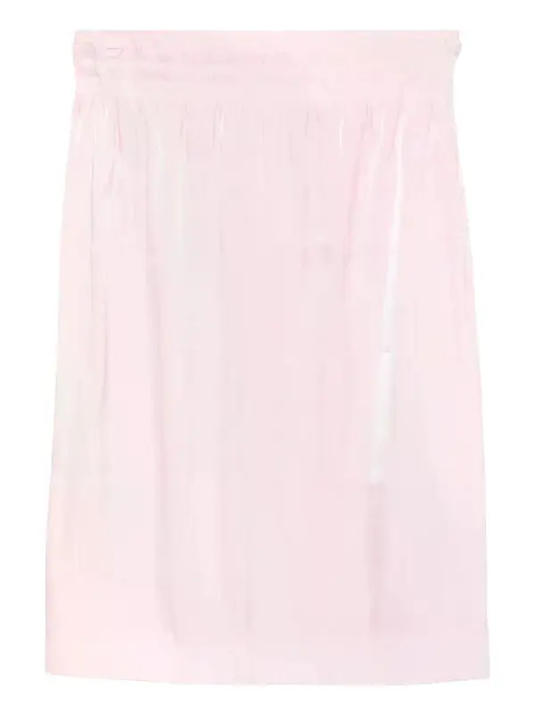 SHUSHU/TONG Shirred-waist Skirt - Pink