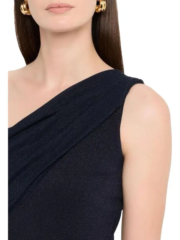 Chiara Boni La Petite Robe Zenab Sugar One-shoulder Gown - Midnight