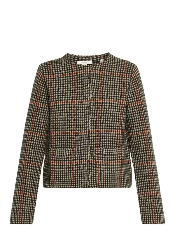 Vince Glen Plaid Short Jacket - Cobblestone