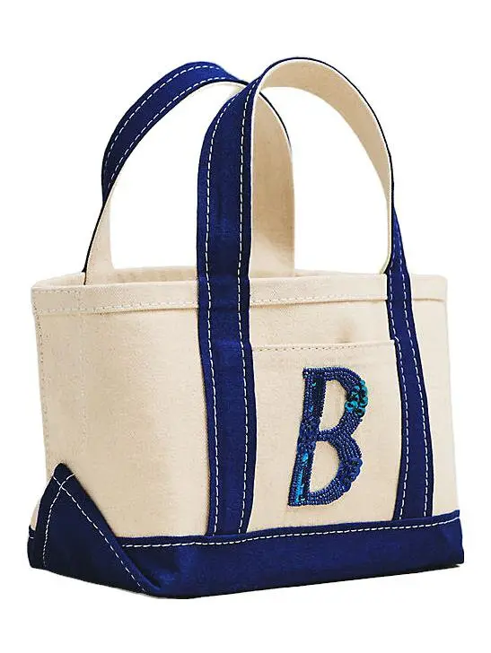 Maeve The Hartley Monogram Mini Canvas Tote - B