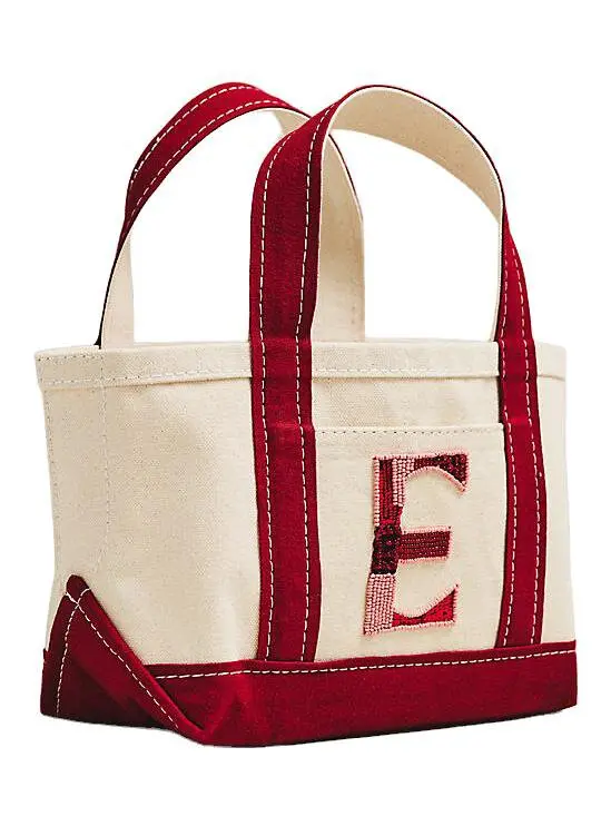Maeve The Hartley Monogram Mini Canvas Tote - E