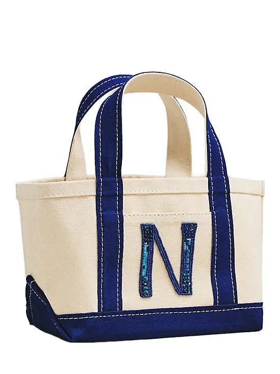 Maeve The Hartley Monogram Mini Canvas Tote - N