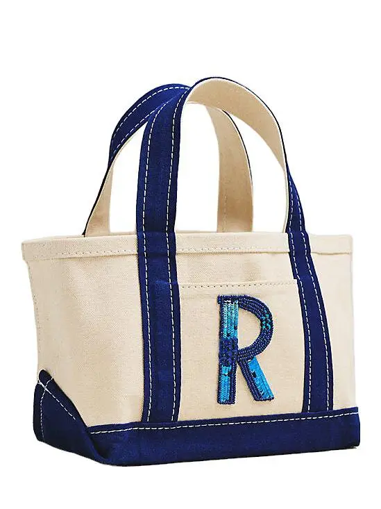 Maeve The Hartley Monogram Mini Canvas Tote - R