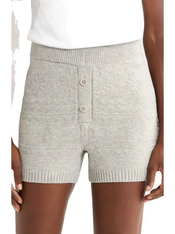PAPINELLE Fair Isle Sleepshorts - Grey Marl