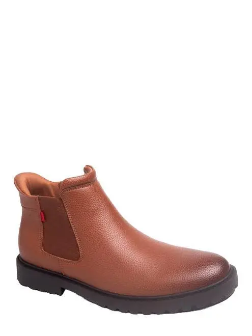 MARC JOSEPH NEW YORK Leather Chelsea Boot With Hands-free Technology - Cognac Grainy Leather