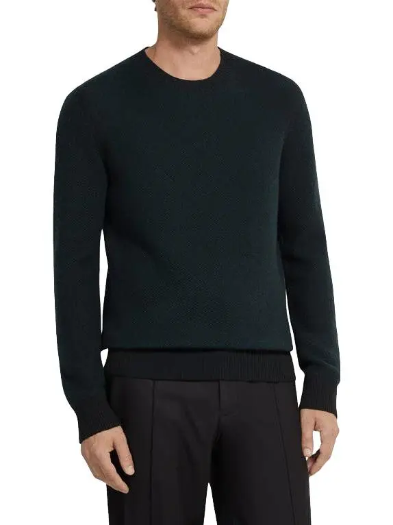 Zegna Oasi Cashmere Crewneck Sweater - Dark Green