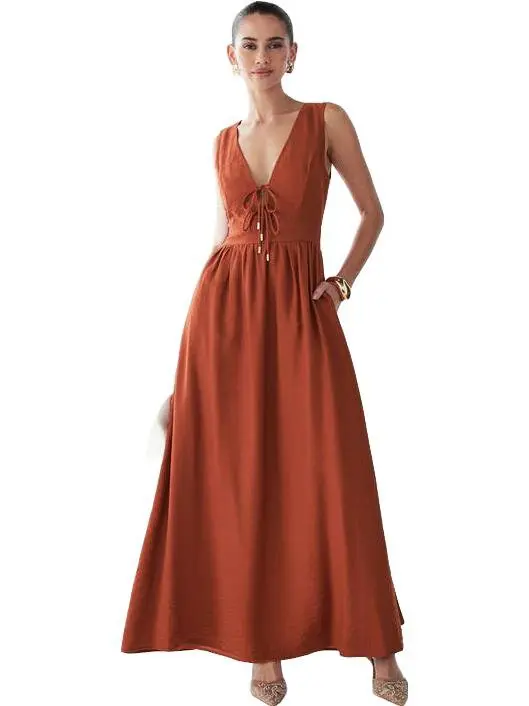 BWLDR Amber Maxi Dress - Copper