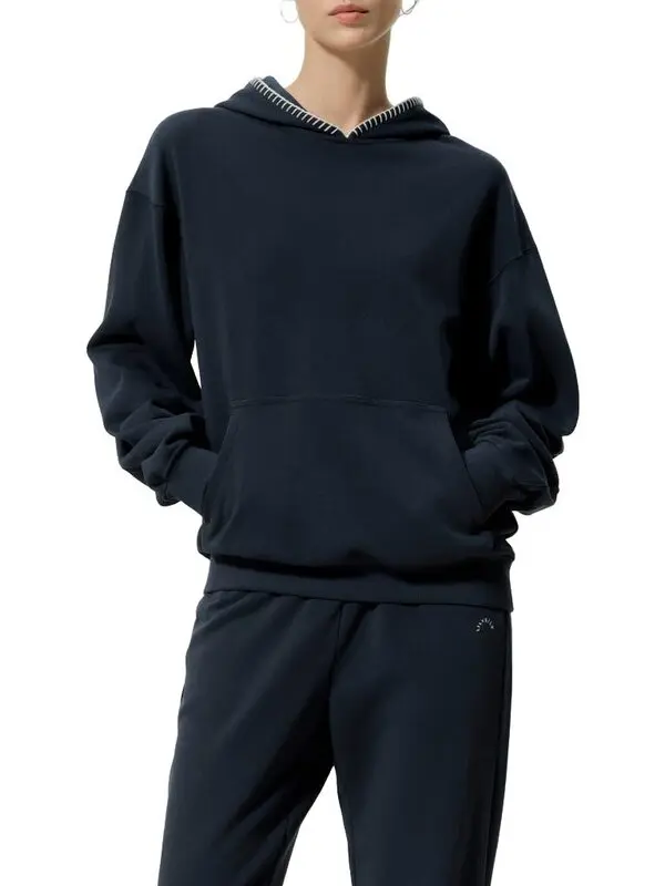 Lilysilk Silkerry™ Half-zip Hoodie - Navy