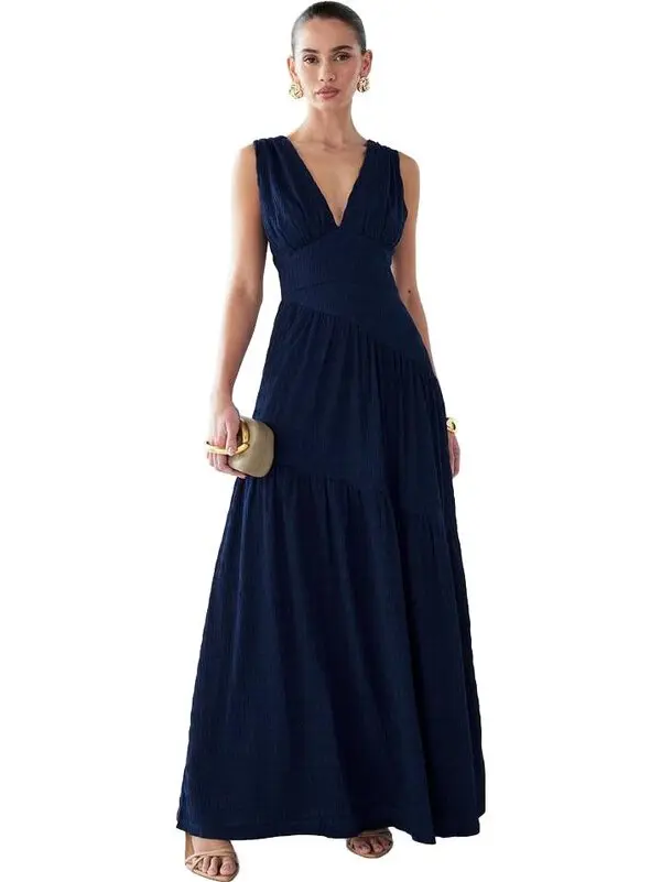 BWLDR Laney Maxi Dress - Navy Blue