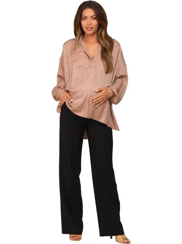 PINKBLUSH Maternity Dress Pants - Black