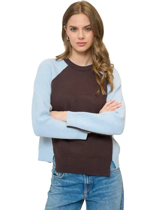Central Park West Parker Color Blocked Pullover - Multi