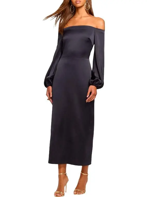 Ramy Brook Shiyan Off-the-shoulder Gown - Navy
