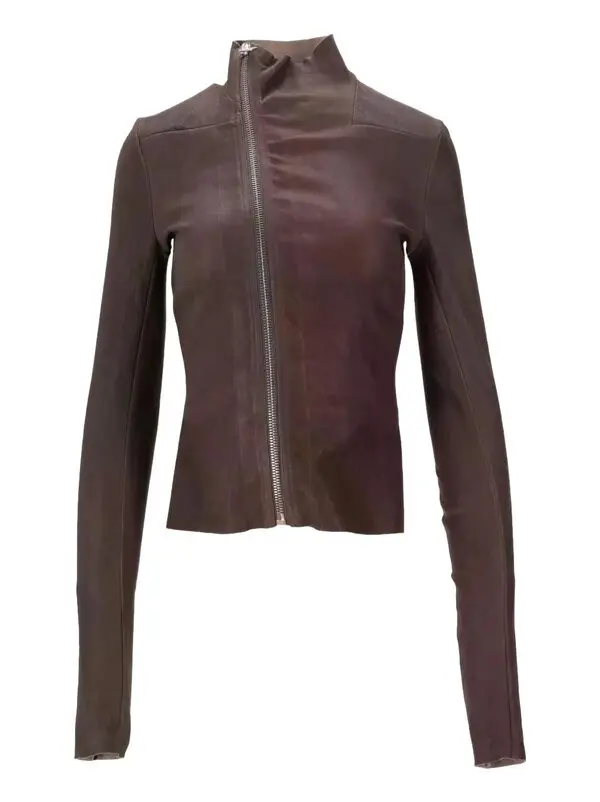 Rick Owens Leather Gary Jacket - Brown