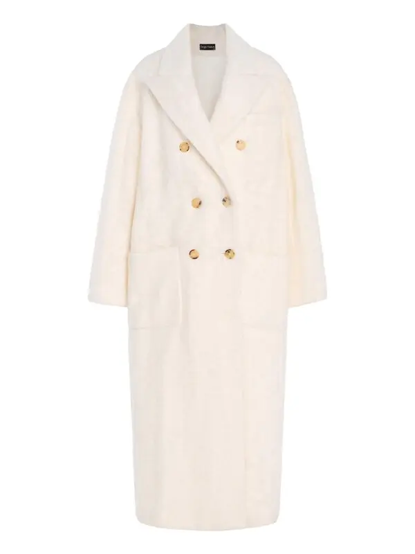 SERGIO HUDSON Double Breasted Oversized Coat - Ivory